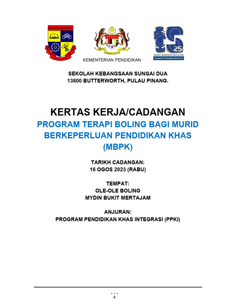 Kertas Kerja Boling SKSD 2023 | PDF