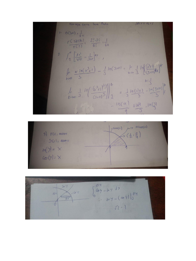 solucionario EX FINAL CALCULO INTEGRAL | PDF