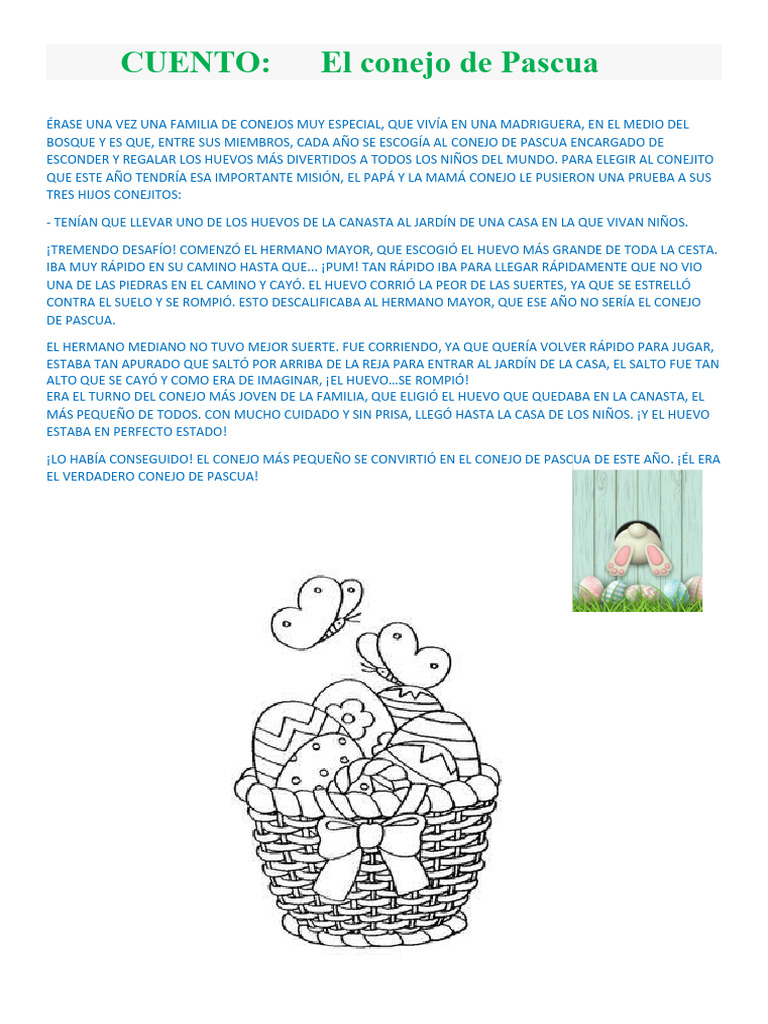 El Conejo de Pascua: Paciencia y Esfuerzo | PDF | Hogar, jardinería y ...