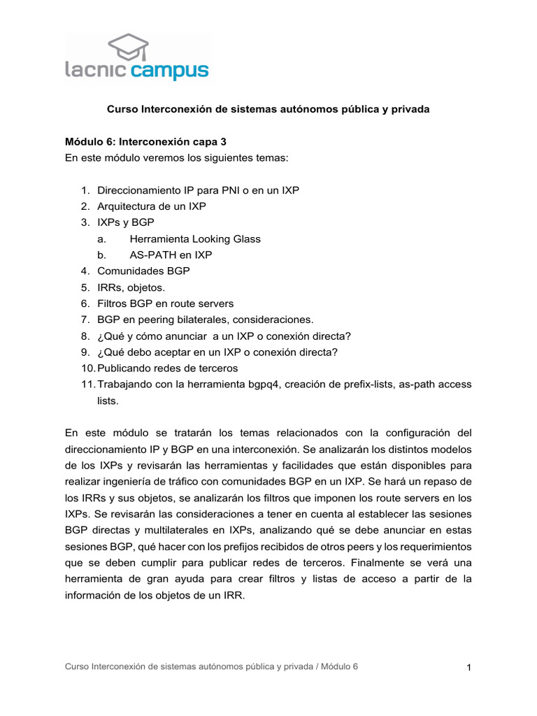 Material Lectura - Módulo 6 | PDF | Dirección IP | Red de área amplia