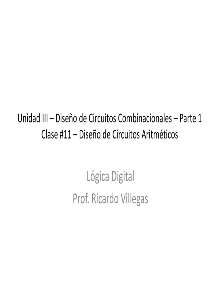 Clase #11 - Circuitos Combinacionales - Parte 1 | PDF | Puerta lógica | Diseño de circuito