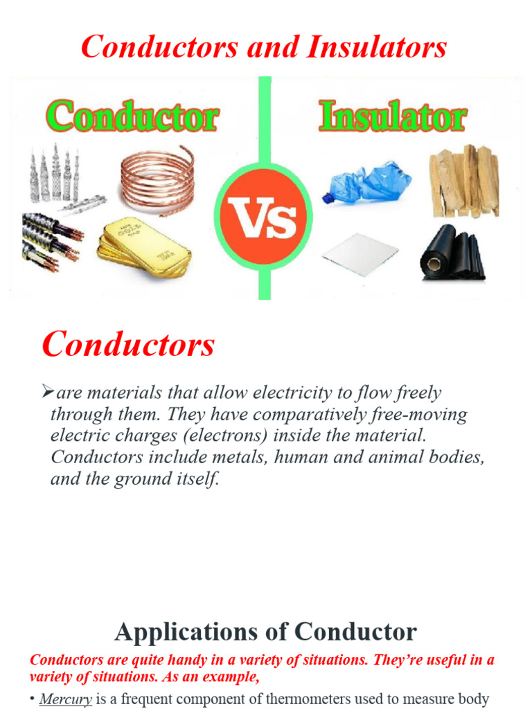 Conductors and Insulators | PDF | Electrical Conductor | Insulator ...