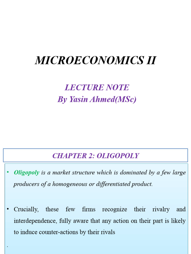$micro II | PDF | Oligopoly | Economic Equilibrium