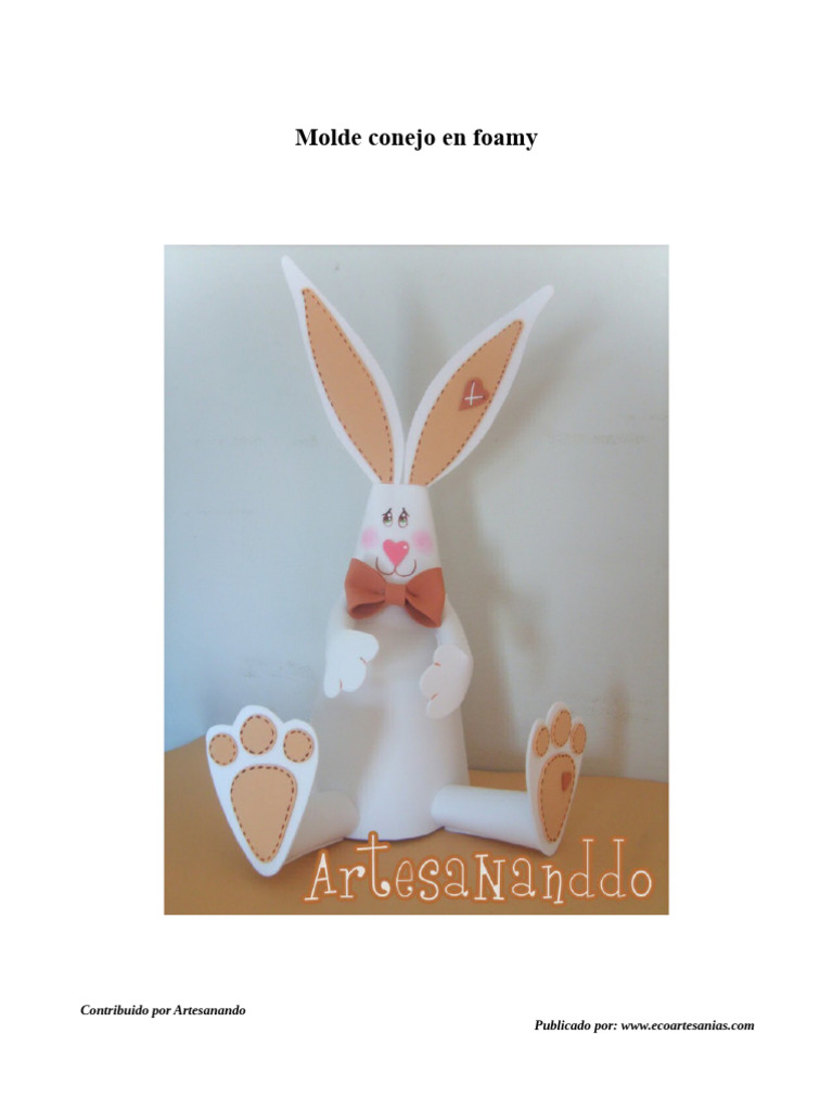 Molde Conejo en Foamy | PDF