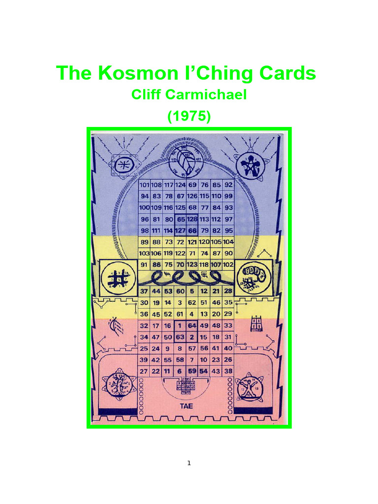 Kosmon I39ching Cards Cliff Carmichael | PDF | Yin And Yang | Divination