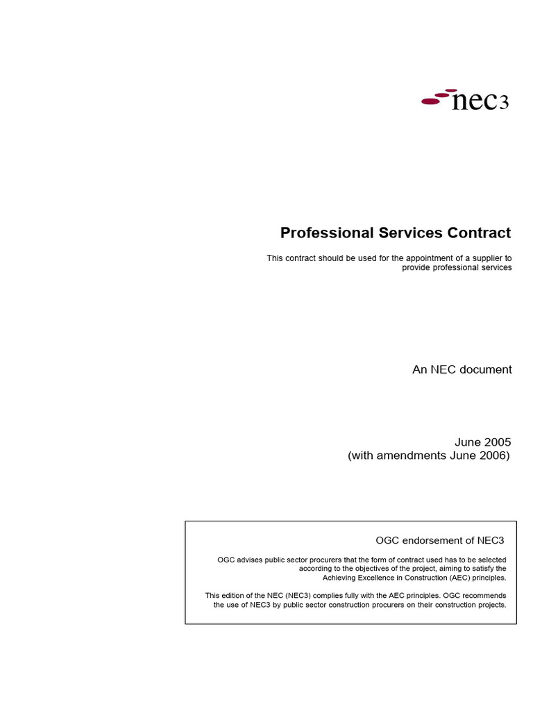 NEC3 (Terms) | PDF | Business