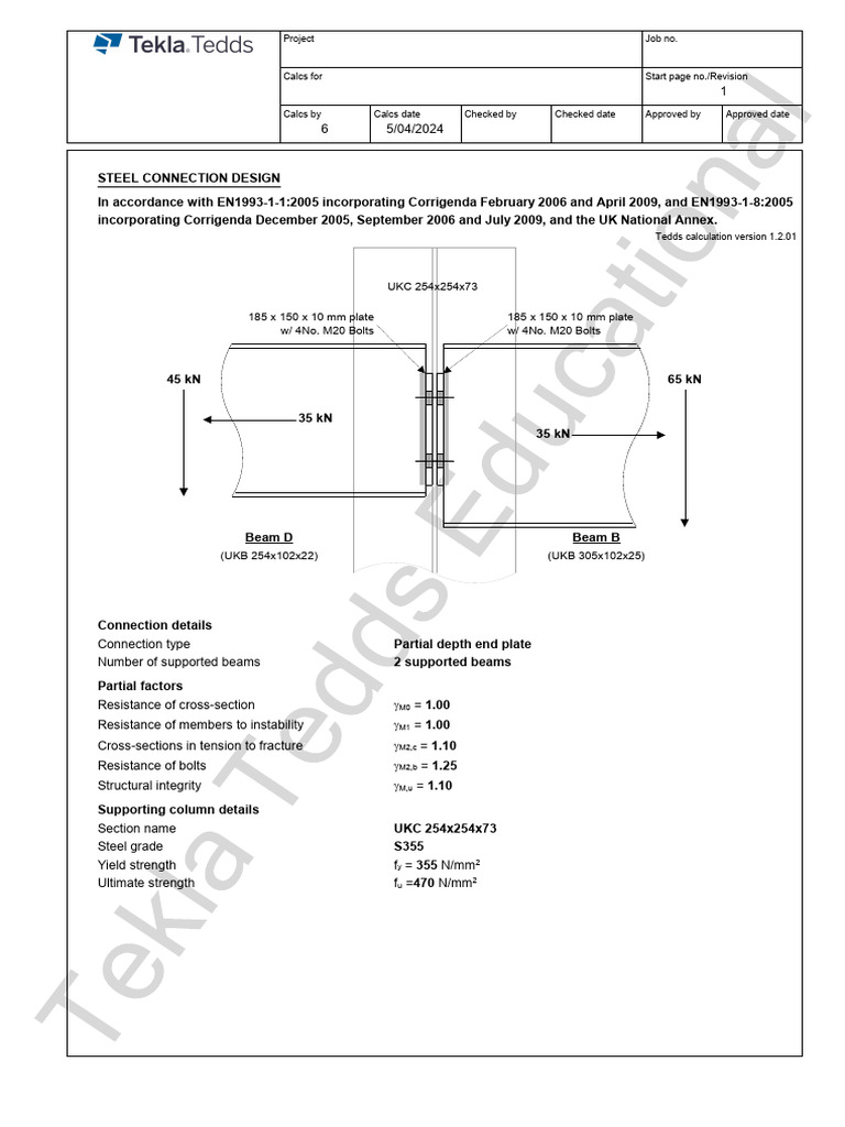 end plate | PDF | Beam (Structure) | Column