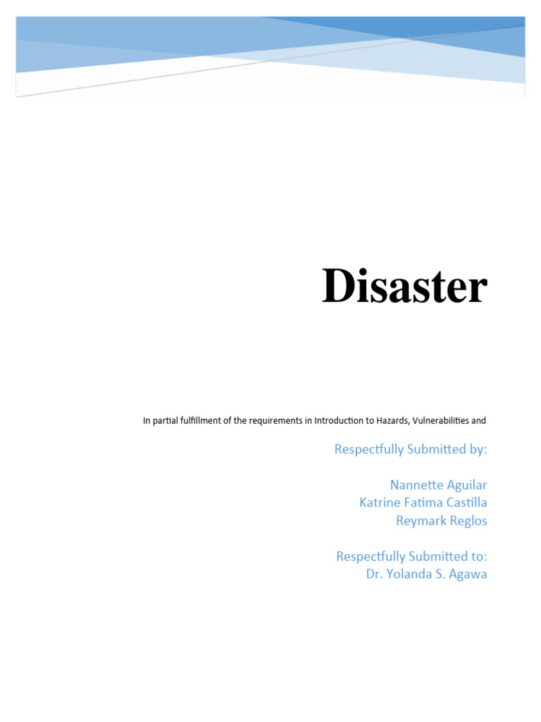 Disaster Preparedness Community Profiling | PDF | Natural Disasters ...