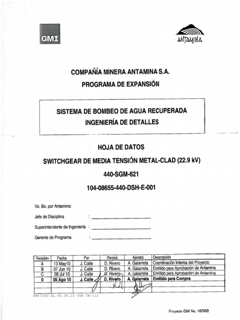 Medium Voltage Metal-Clad Switchgear Data Sheet | PDF | Relay | Switch