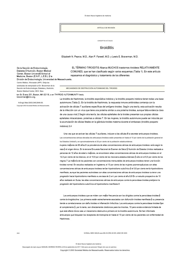 Tiroiditis Pdf Tiroides Hipotiroidismo