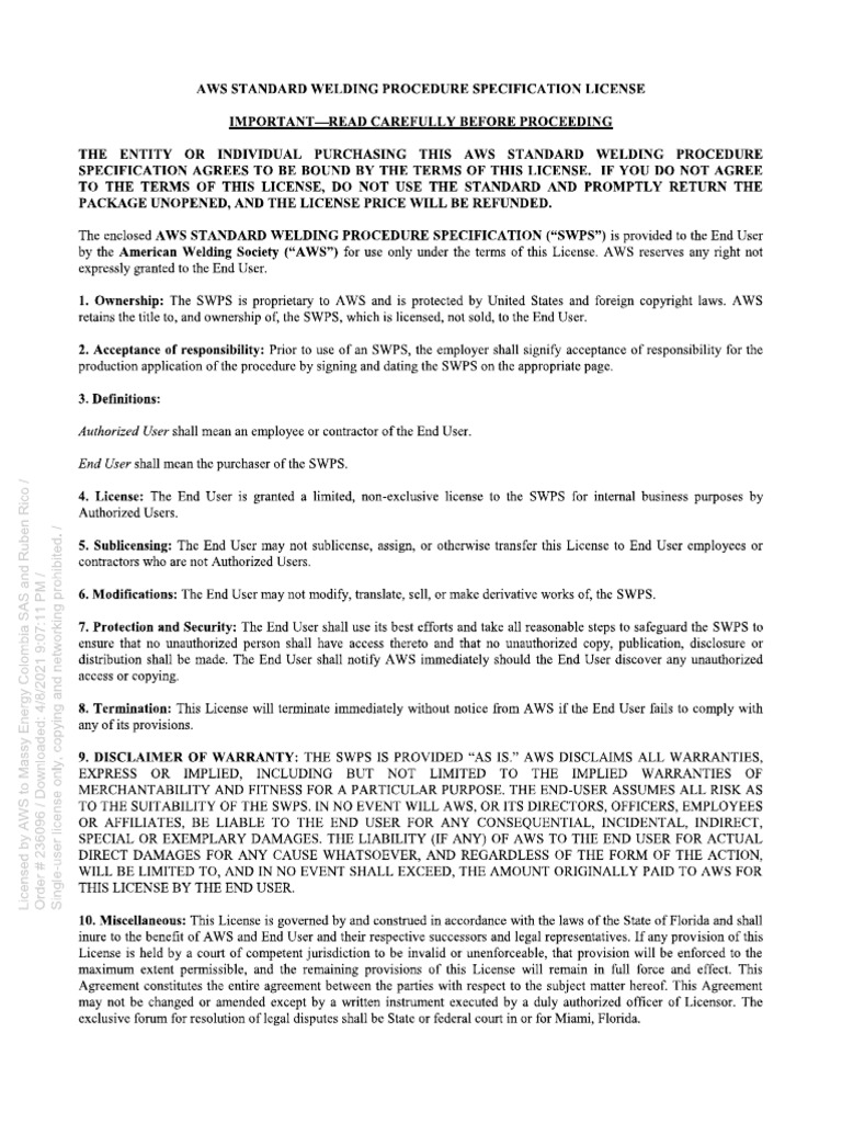 SWPS Aws B2.1-1-209 | PDF