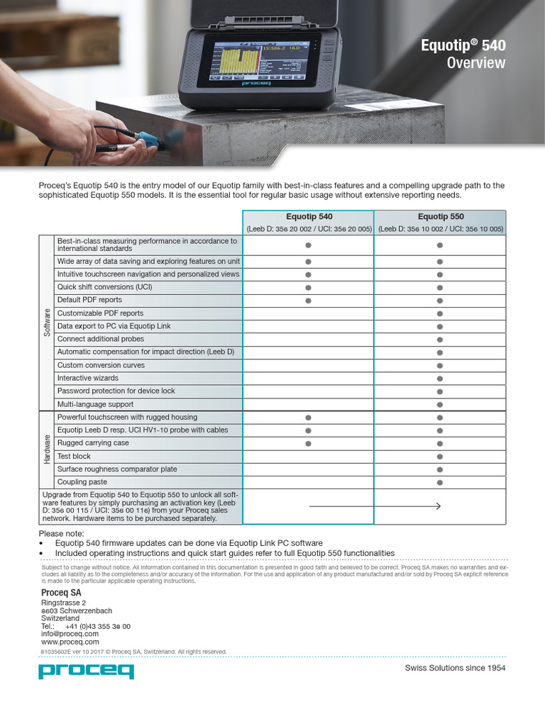 Equotip 540 - Sales Flyer - English | PDF | Computing | Information ...