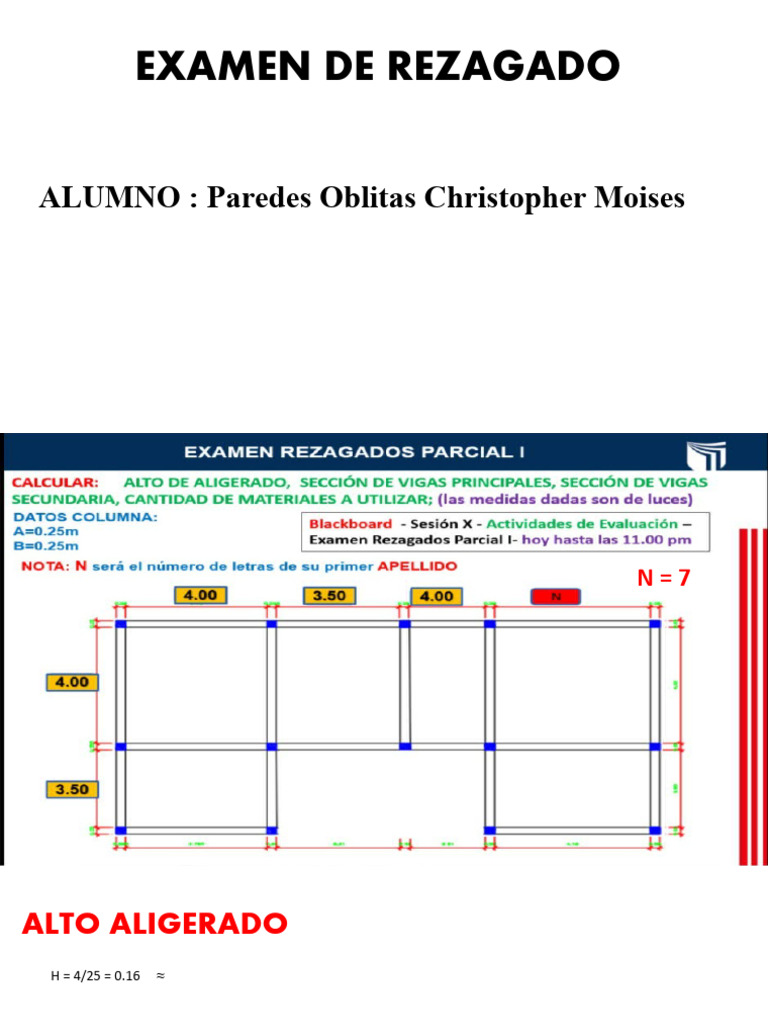 EXAME - REZAGADO Semana 10 | PDF
