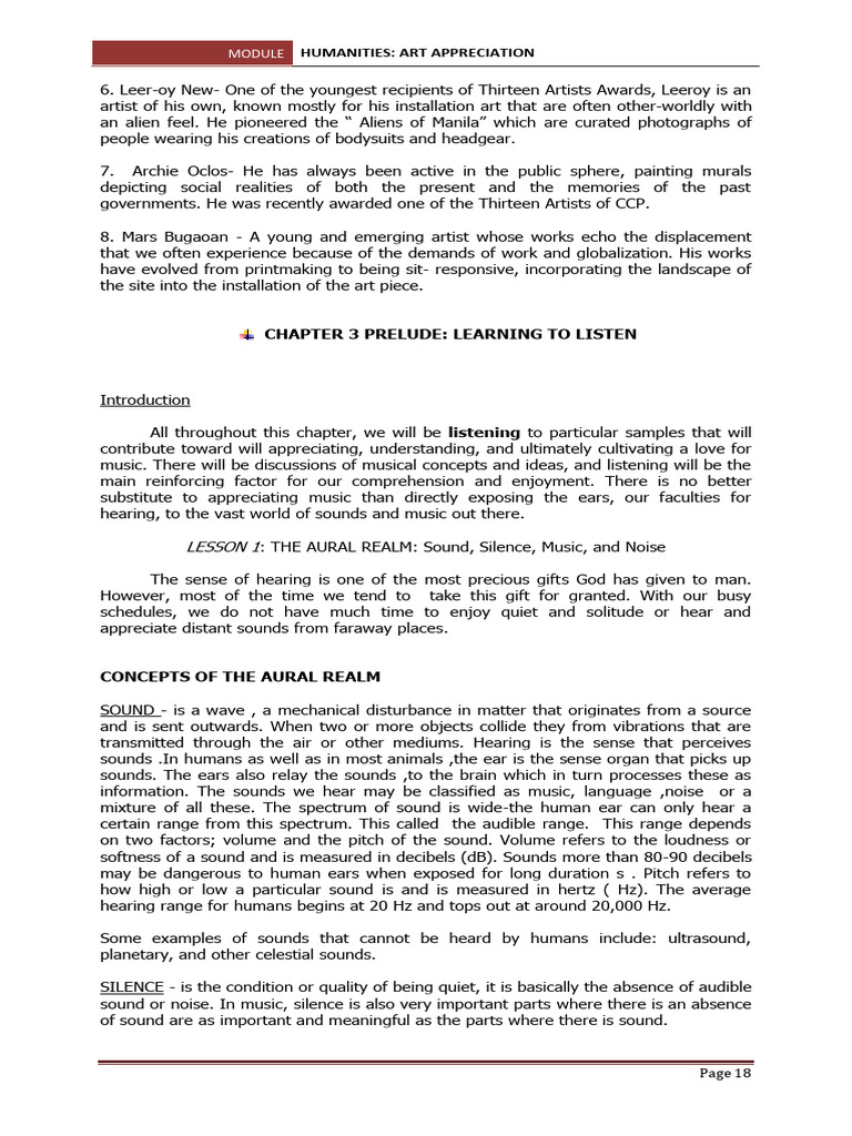 Humanities Module Semi Finals Yr. 23 24 | PDF | Sound | Harmony
