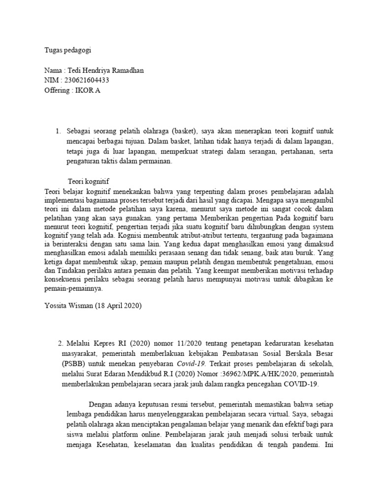 Tedi Hendriya Ramadhan 230621604433 A | PDF