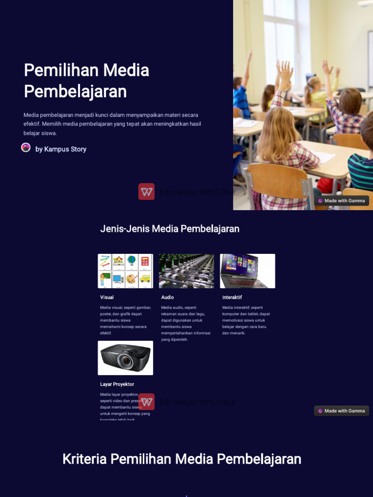 Pemilihan Media Pembelajaran | PDF