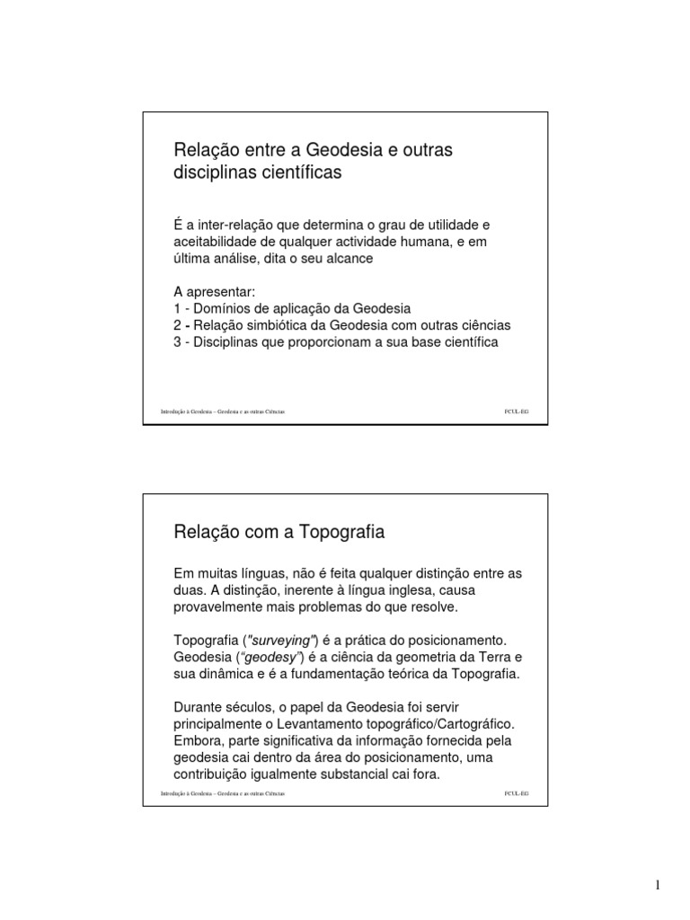 03 - Relação Com Outras Ciências | PDF | Geodésia | Science