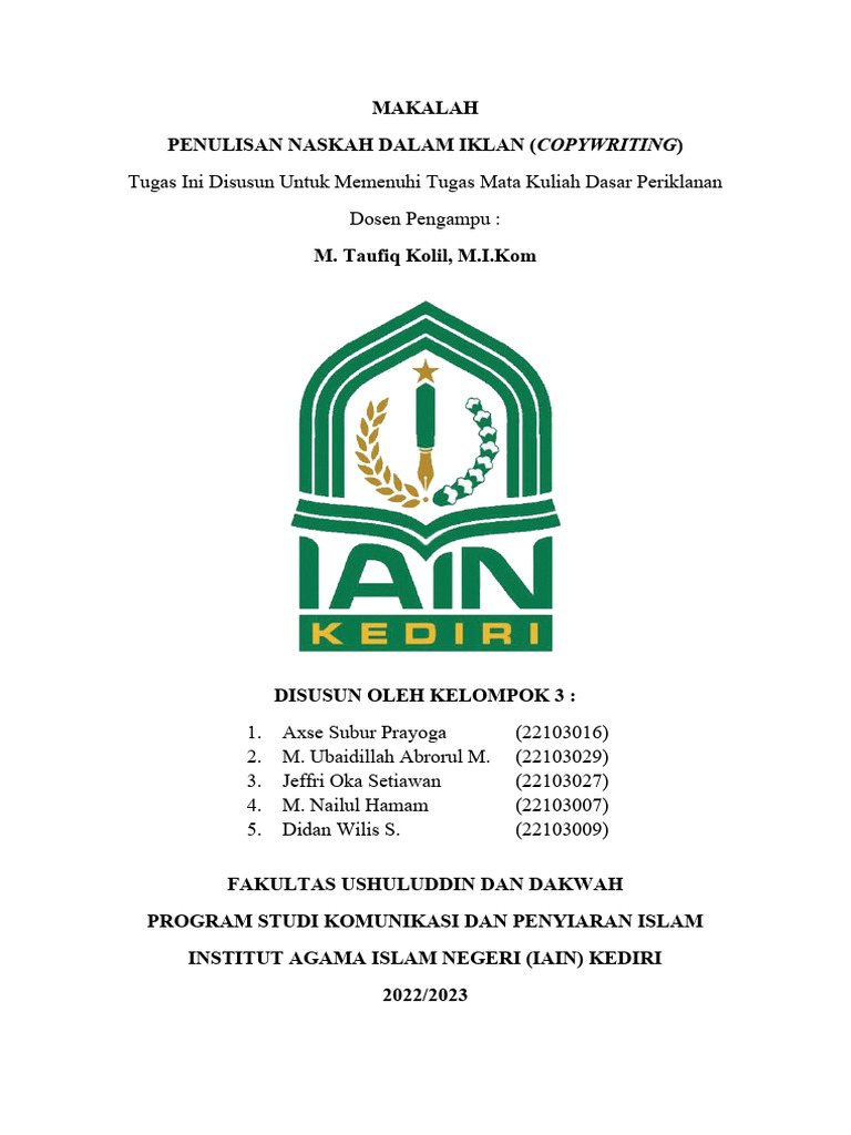 Penulisan Naskah Iklan Efektif | PDF