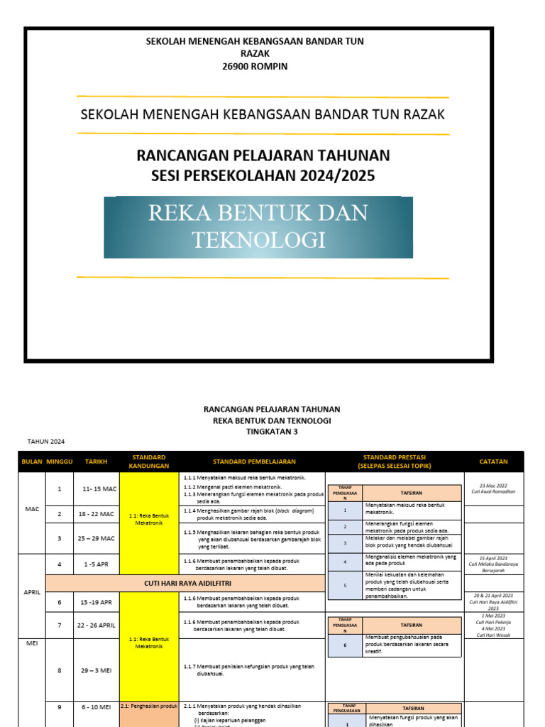 RPT-RBT T3 2024 2025 | PDF