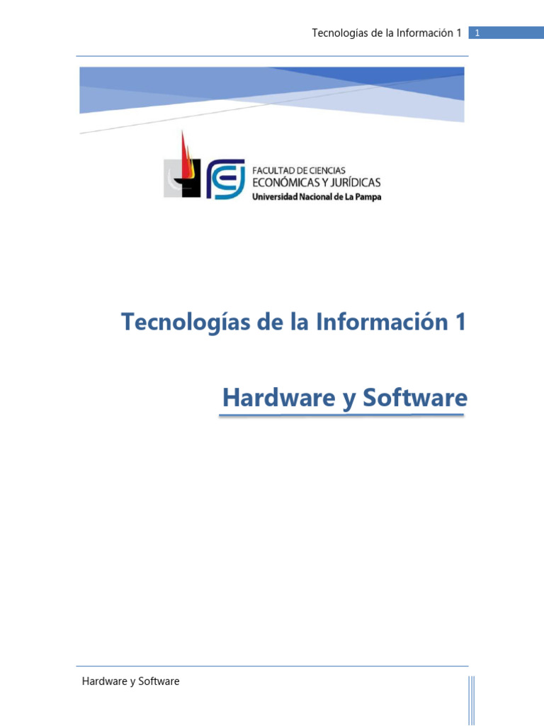 Unidad1_Hardware_y_Software | PDF | Hardware de la computadora | Periférico