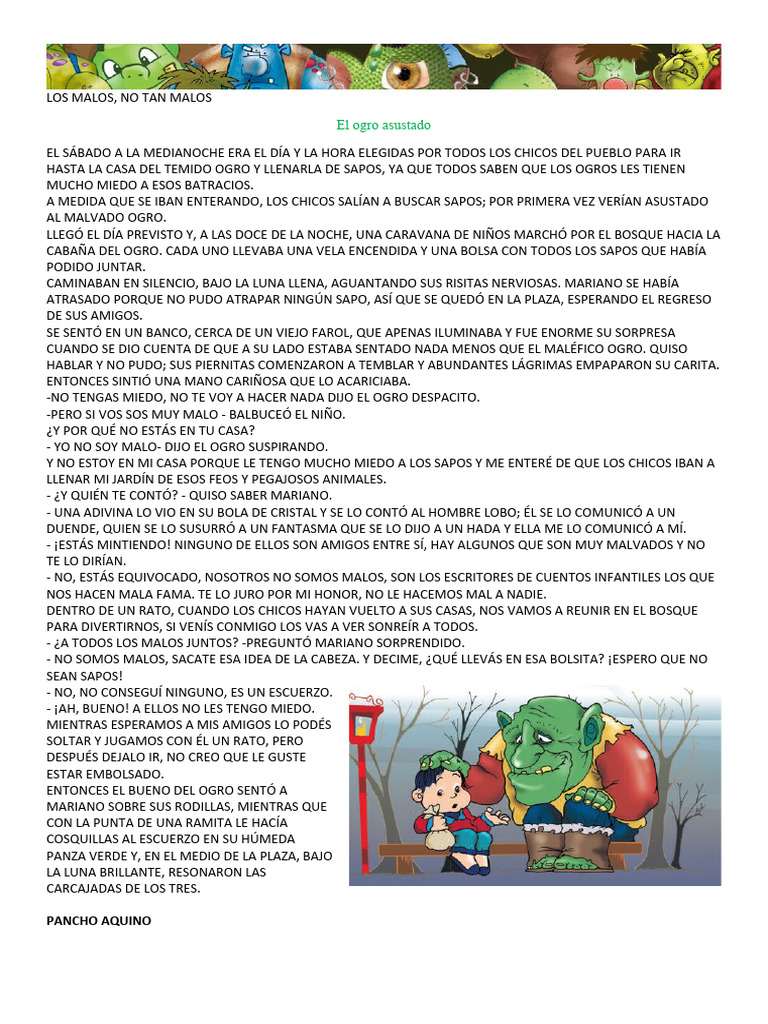 Secuencia Didáctica EL OGRO ASUSTADO | PDF