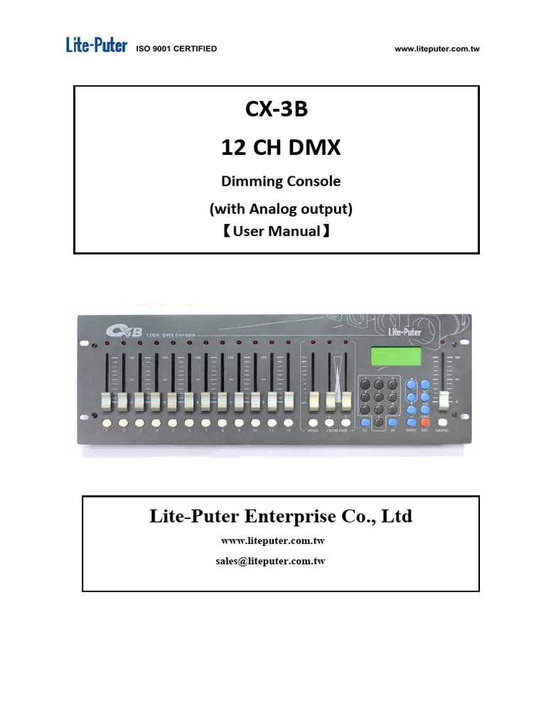 CONSOLA IKAN DMX CX-3B-manual | PDF | Manufactured Goods | Information And Communications Technology