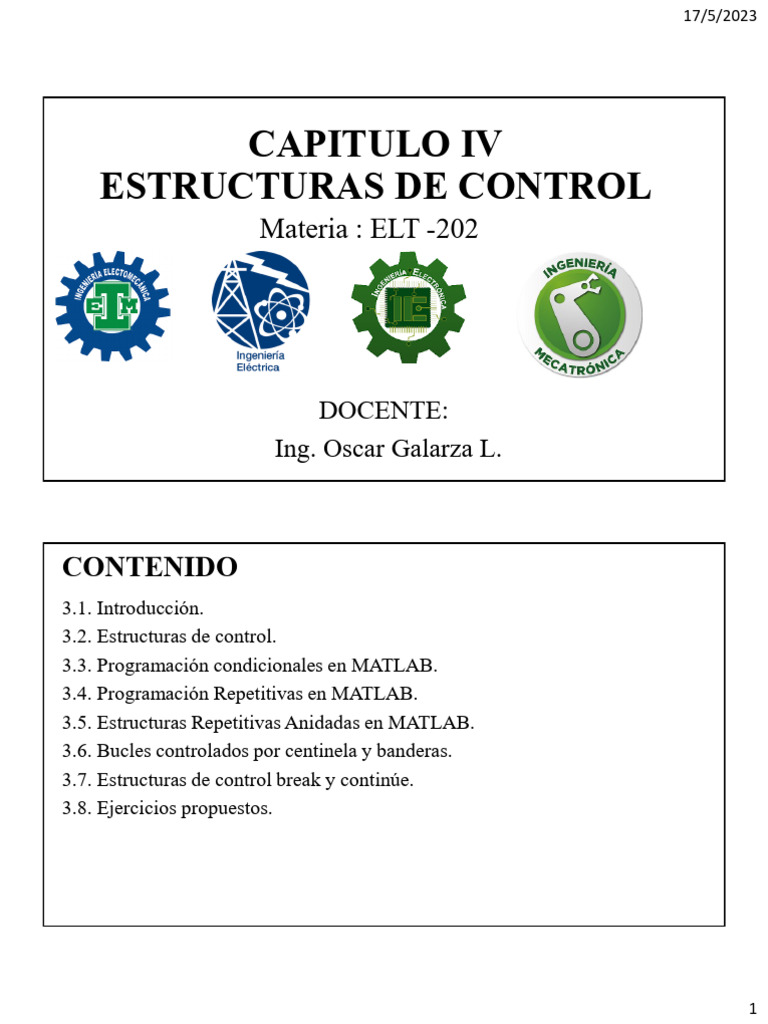 Tema 4 Estructuras de Control | PDF | Algoritmos | Programación de ...