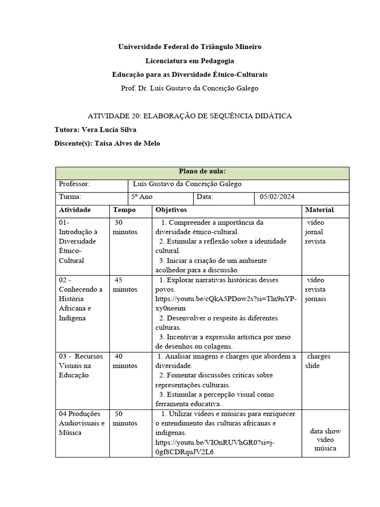 sequência didática | PDF