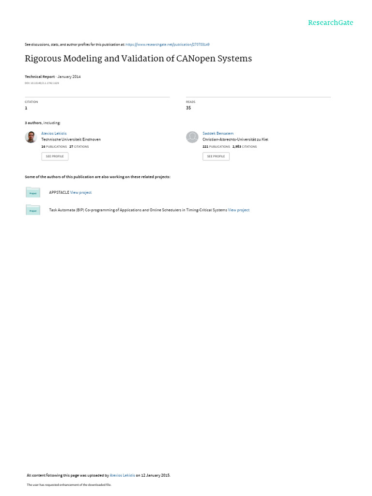 TR 2014 1 | PDF | Computing | Data Transmission