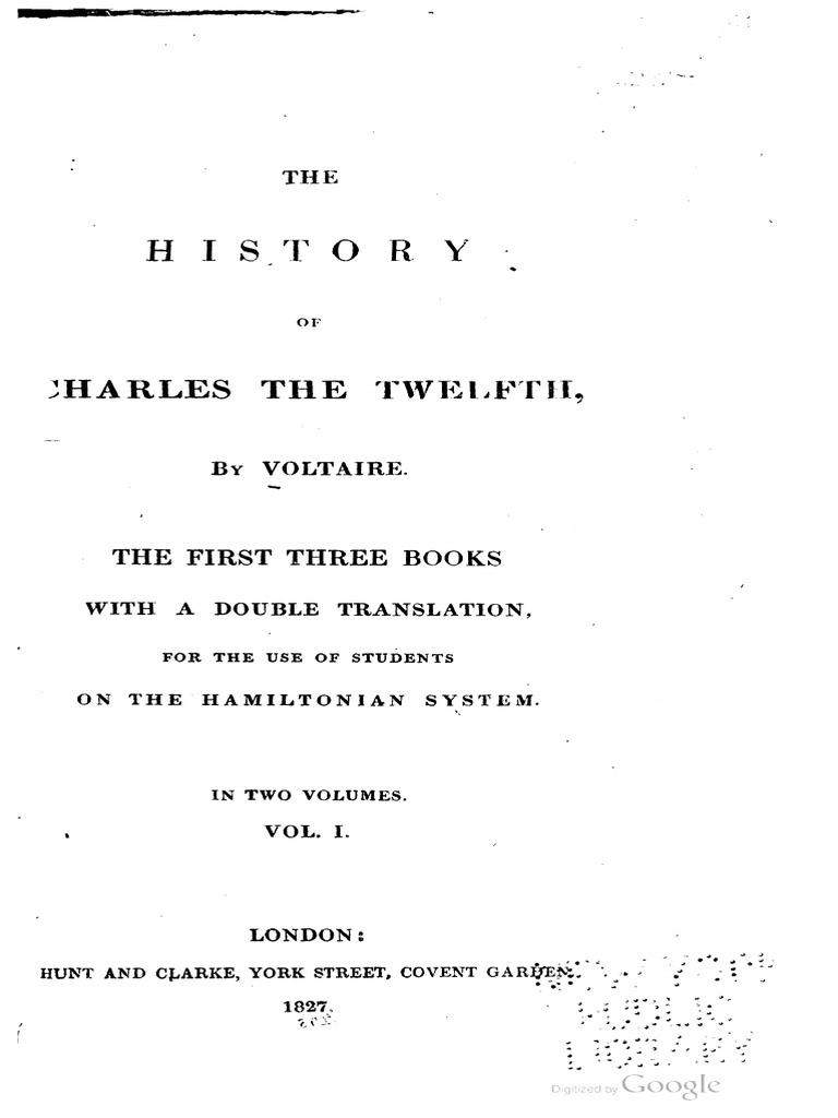 The History of Charles The Twelfth (1827) | PDF
