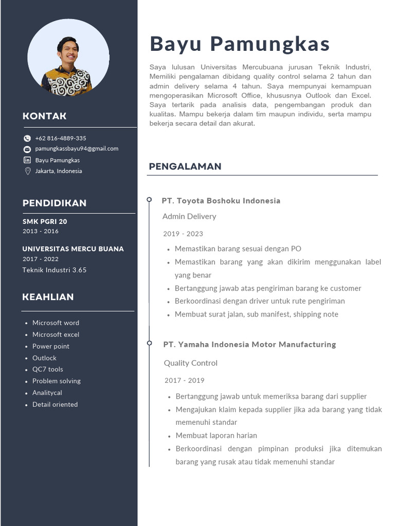 CV - Bayu Pamungkas | PDF | Teknologi & Rekayasa