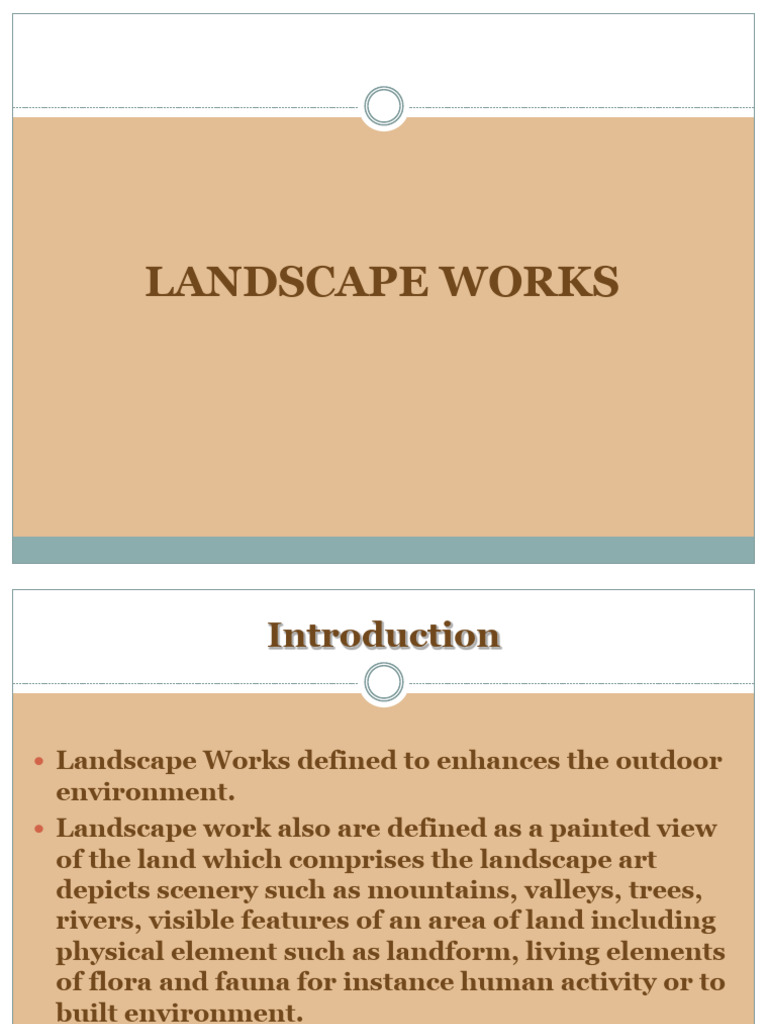 Landscape Works | PDF | Landscape | Root