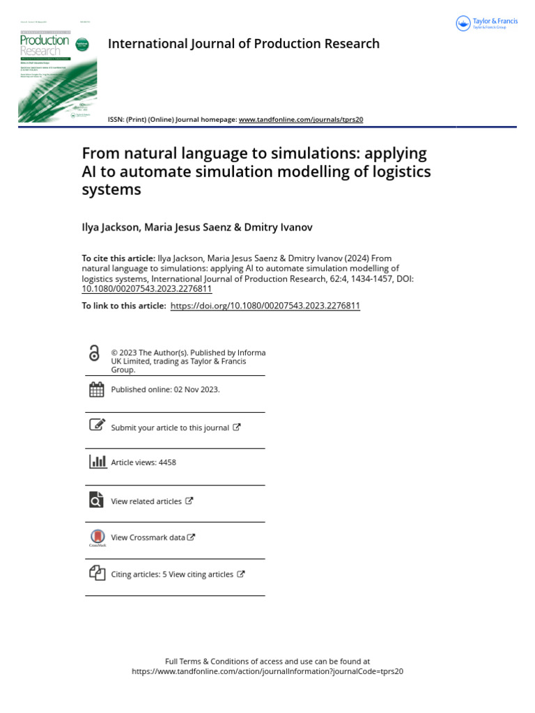 From Natural Language To Simulations Applying AI To Automate Simulation ...