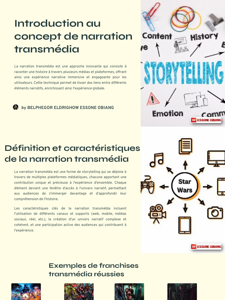 Introduction à la narration transmédia | PDF | Média (Communication ...