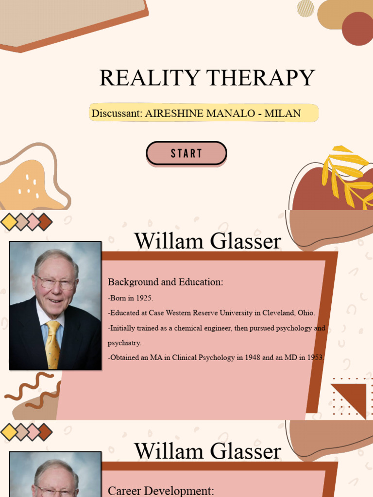 Overview of Reality Therapy Principles | PDF | Psychotherapy | Mental ...