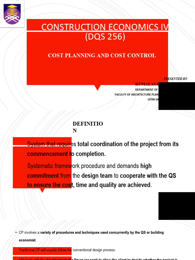 Week 8 - Cost Planning and Cost Control | PDF | Risk | Prices