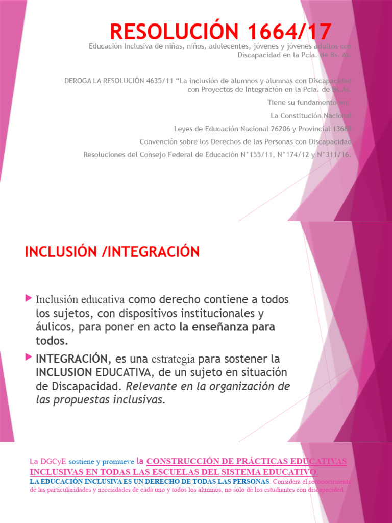 Resolución 1664 | PDF | Inclusión (Educación) | Invalidez