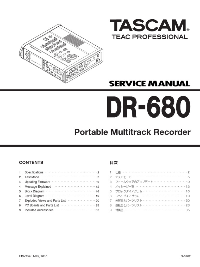 Tascam dr-680 SM | PDF