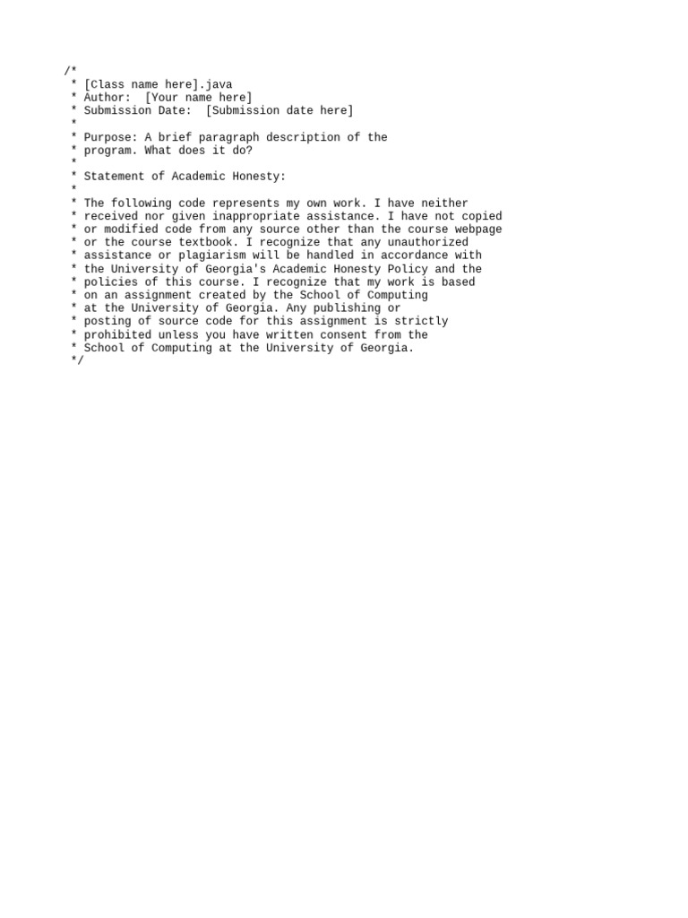 Statement of Academic Honesty | PDF