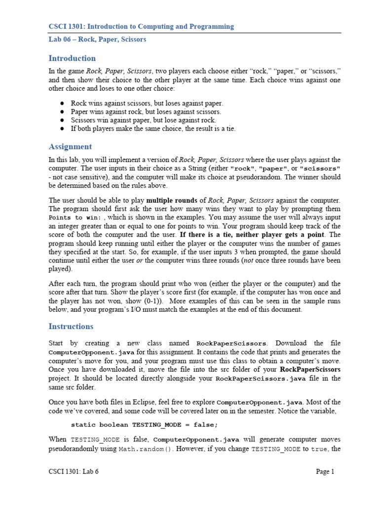 Lab 06 | PDF | Computer Program | Programming