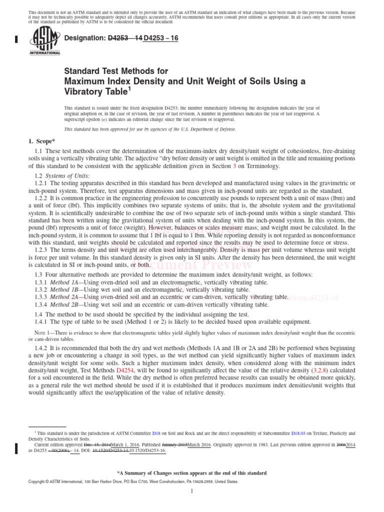 ASTM-D4253-16 | PDF | Density | Metrology