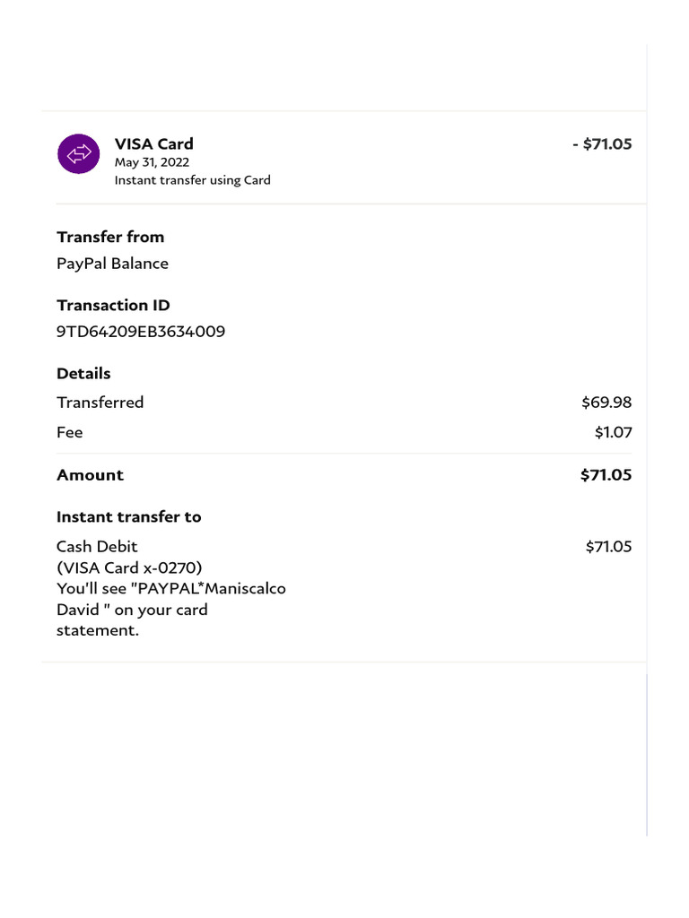 Paypal Transaction Details Pdf