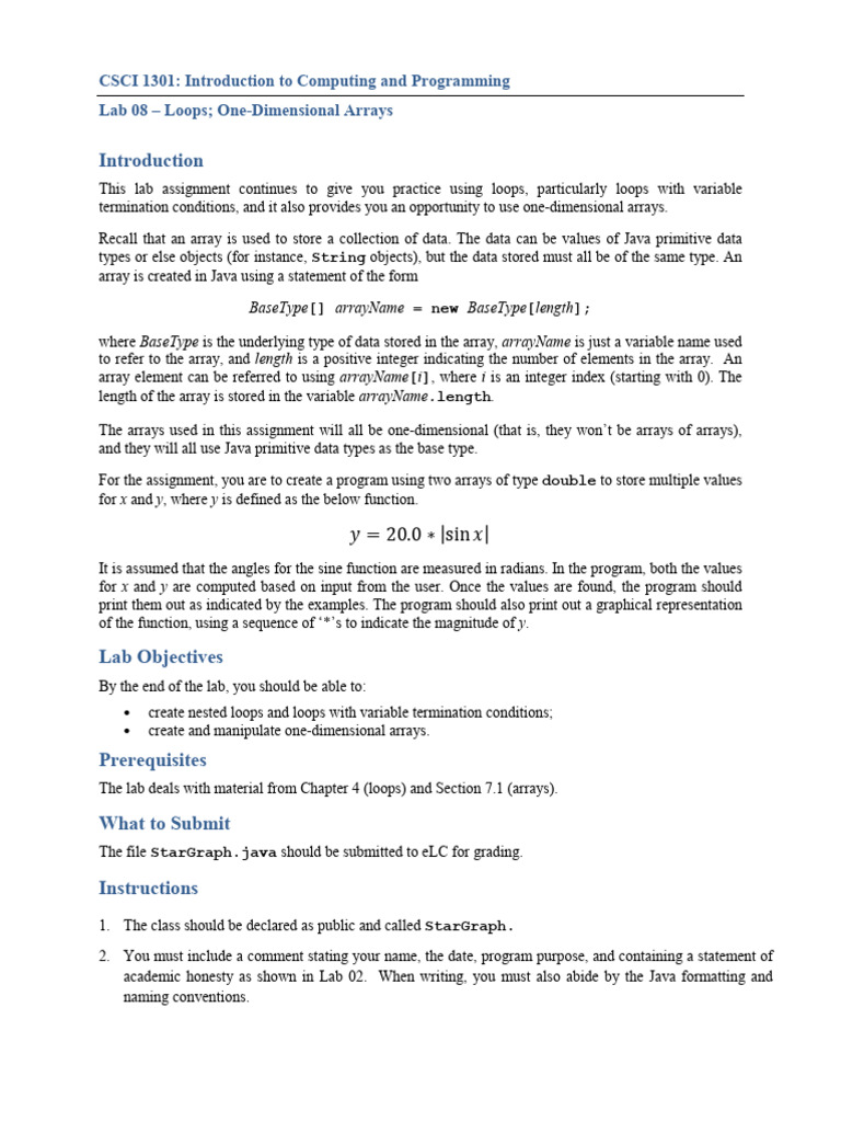 Lab 08 | Download Free PDF | Data Type | Control Flow