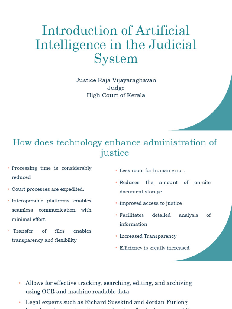 2.introduction of Artificial Inteligence in The Judicial System | PDF ...