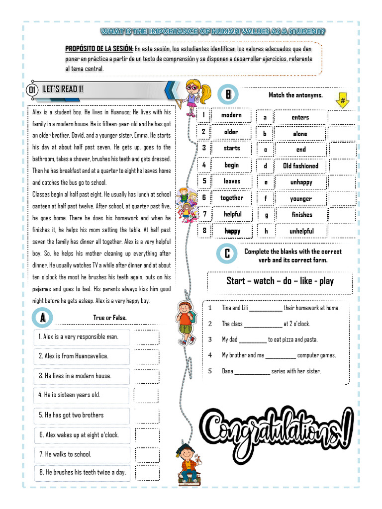 Lesson 3 - 5to Grado | PDF