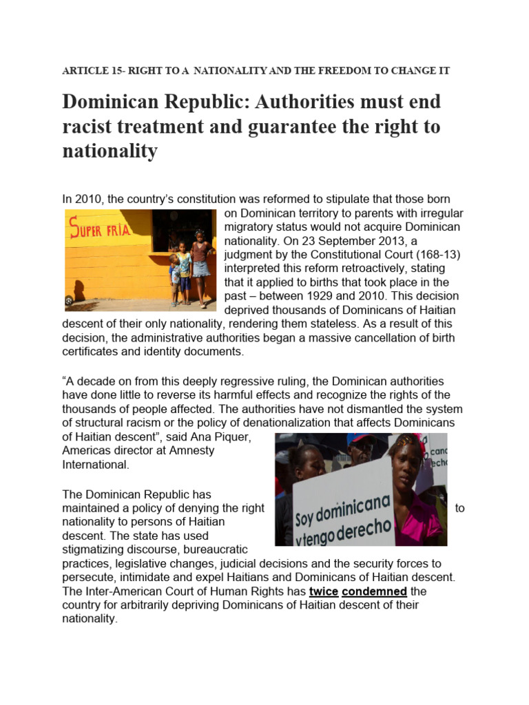 Article 15 | PDF | Human Rights | Nationality