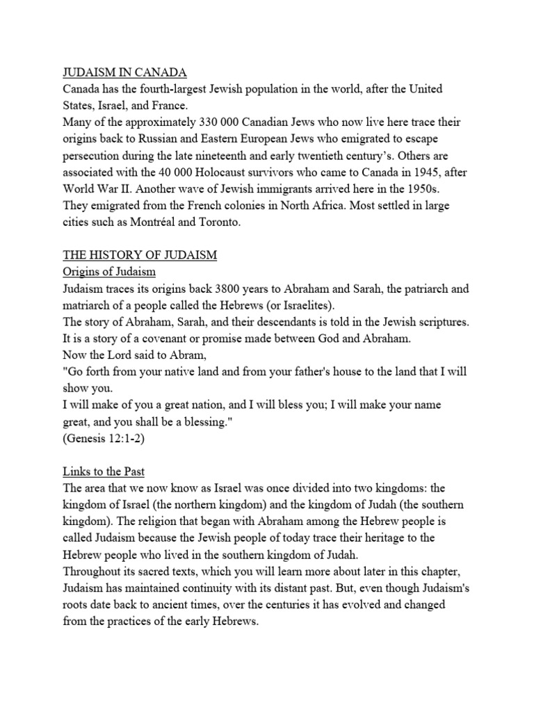 Judaism textbook notes | PDF | Shabbat | Moses