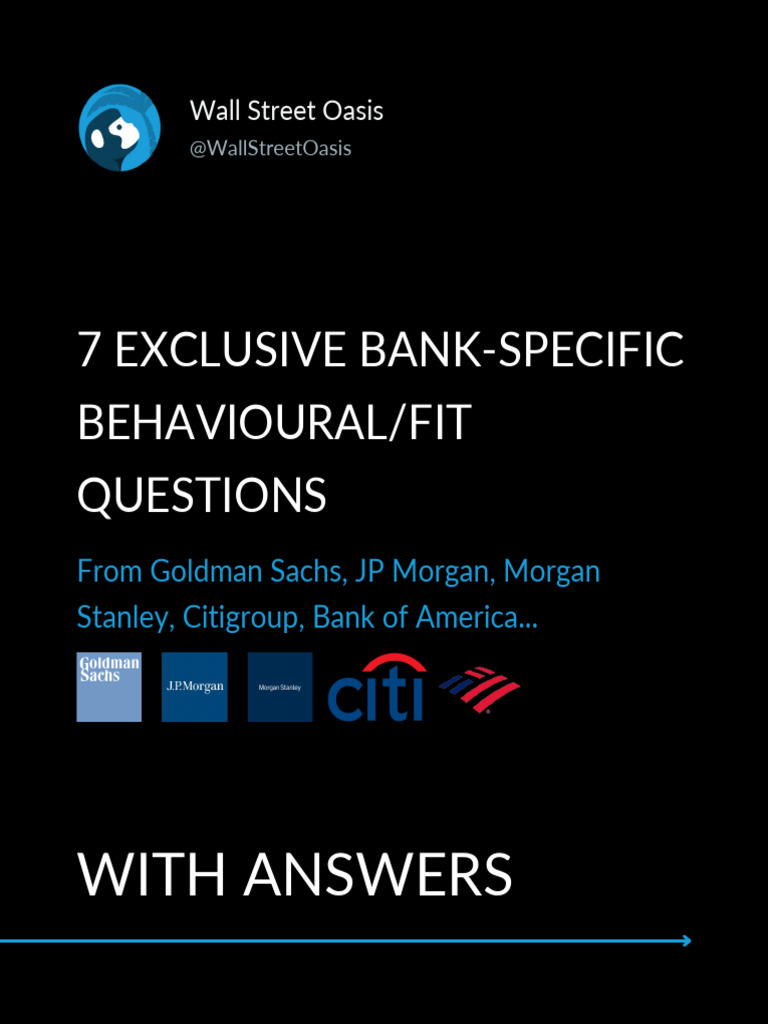 7 Exclusive Bank Specific Behavioural Fit Questions 1698174418 | PDF | Leadership | Behavioural ...