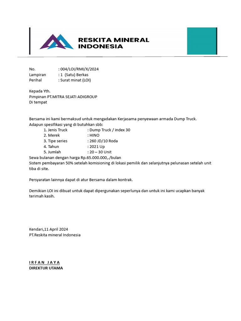 LOI Rmi (1) 2 | PDF