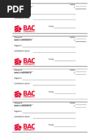 Estructura Del Cheque Bac Bancaria | PDF
